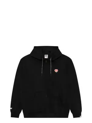 AAPE BY *A BATHING APE® Heart-motif Zip-up Hoodie - Black