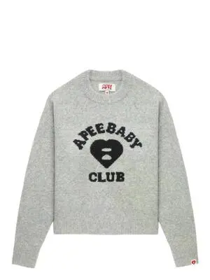 A BATHING APE Graphic Crew-neck Sweater - Grey