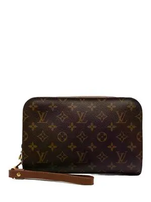 LOUIS VUITTON 2001 Monogram Orsay Clutch Bag - Brown