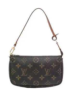 LOUIS VUITTON 2003 Monogram Mini Pochette Accessoires - Brown