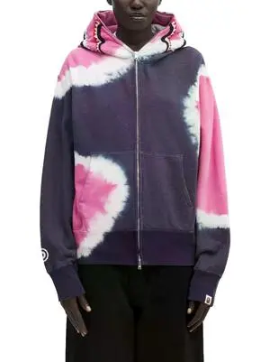 A BATHING APE Shark Zip-up Hoodie - Purple