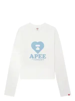 A BATHING APE Heart Graphic T-shirt - White