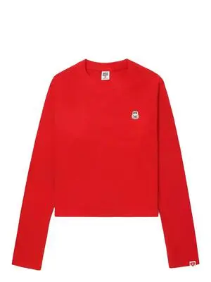 A BATHING APE Graphic Long-sleeved Top - Red
