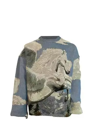 Amiri Pegasus Tapestry Sweatshirt - Blue
