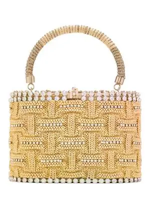 Rosantica Mini Holli Beaded Embellished Satchel - Neutrals