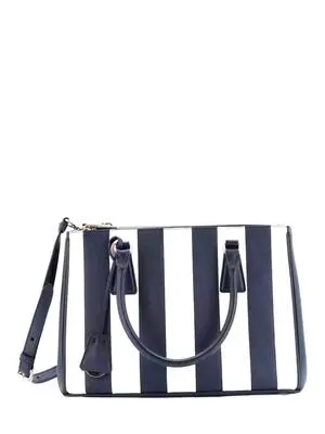 Prada Saffiano Leather Small Tote Bag - Blue