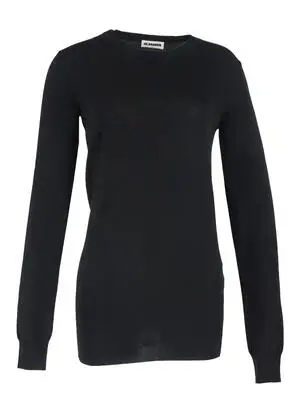 JIL SANDER Crew-neck Top - Black