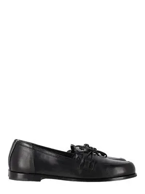 TOTEME Rounded Leather Loafers - Black