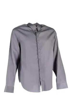 Giorgio Armani Hidden Button Long Sleeve Shirt - Grey