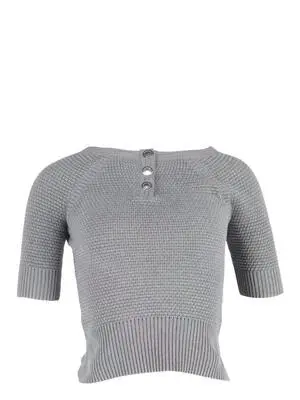 Chloé Short-sleeve Sweater - Grey