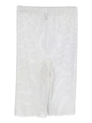 Mach & Mach Crystal-embellished Tailored Shorts - White
