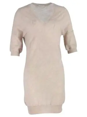 Chloé V-neck Mini Dress - Neutrals