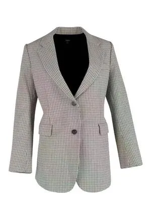 Theory Single-breasted Check Blazer - Neutrals