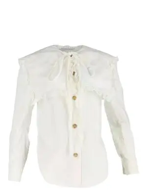 REJINA PYO Ruffled-collar Shirt - White