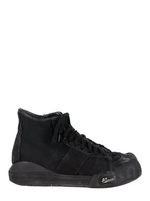 Visvim Lanier Leather-trimmed High-top Sneakers - Black