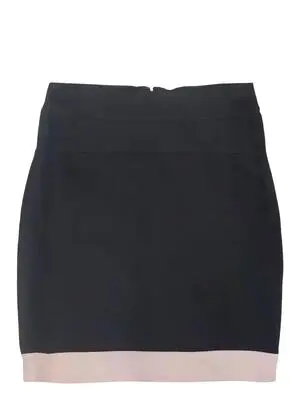 Herve Leger Mini Skirt With Zip Fastening - Black