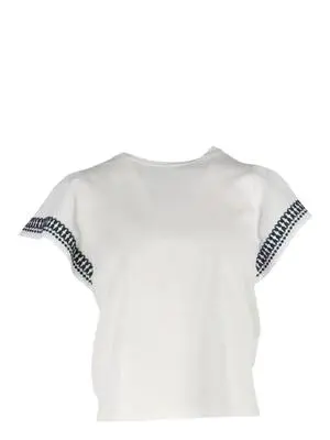 Max Mara Embroidered Cotton T-shirt - White
