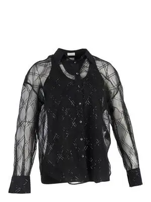 Brunello Cucinelli Sequin-embellished Shirt - Black