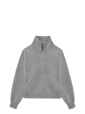 A BATHING APE Funnel-neck Half-zip Sweatshirt - Grey