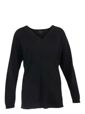 Theory V-neck Cashmere Sweater - Black