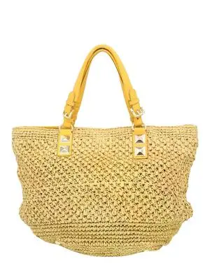 Michael Kors Santorini Straw Tote Bag - Yellow