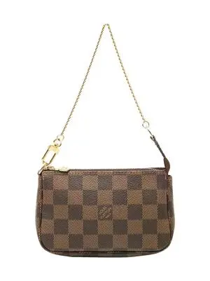 LOUIS VUITTON 2011 Damier Ebene Mini Pochette Accessoires Handbag - Brown