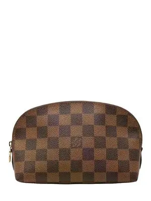 LOUIS VUITTON 2002 Damier Ebene Cosmetic Pouch - Brown