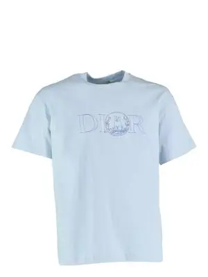 Dior Hylton Nel Logo-detail Short-sleeve T-shirt - Blue