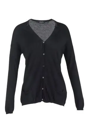 Max Mara Embellished Buttoned Cardigan - Black