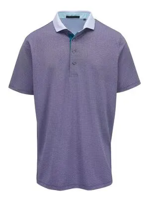 Greyson Patterned Polo Shirt - Purple