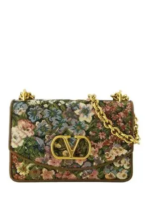 Valentino Garavani Vain Floral Appliqué Shoulder Bag - Green