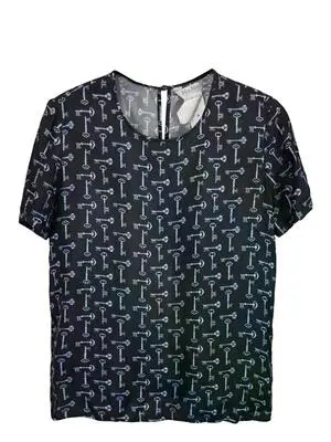Max Mara Key-print Blouse - Blue