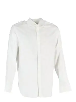 Giorgio Armani Hidden Button Long Sleeve Shirt - White