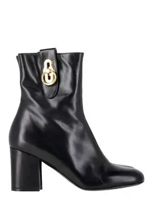 Mulberry Square-toe High-heel Ankle Boots - Black