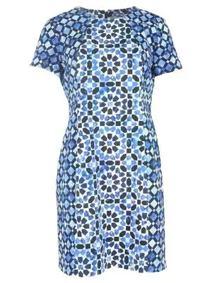 Michael Kors Printed Mini Dress - Blue