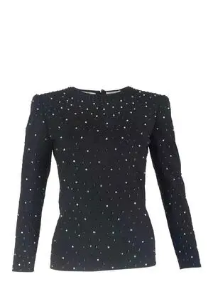 Valentino Garavani Embellished Long-sleeve Top - Black