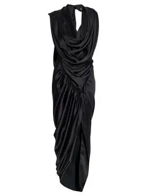 VIVIENNE WESTWOOD Draped Slit Dress - Black