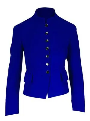 Akris Mandarin-collar Jacket - Blue