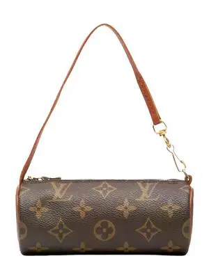 LOUIS VUITTON Monogram Papillon Pochette Handbag - Brown