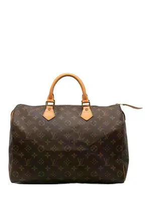 LOUIS VUITTON 1997 Monogram Speedy 35 Boston Bag - Brown