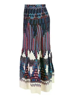 BA&SH Printed Midi Skirt