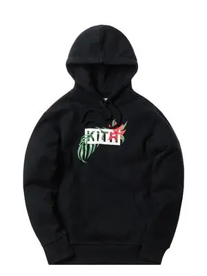 Kith In Bloom Classic Logo Hoodie - Black