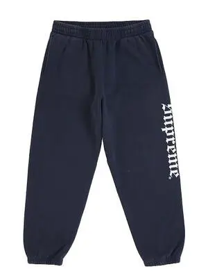 Supreme Washed Old English Sweatpant - Navy Blue