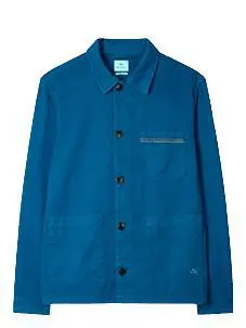 Paul Smith Cotton-twill 'stitch Stripe' Work Jacket - Blue