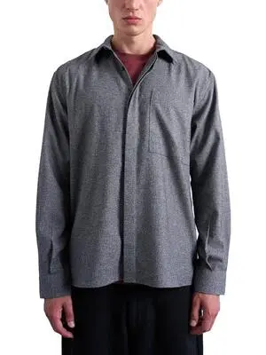 Topman Relaxed Fit Textured Button-up Shirt - Grey
