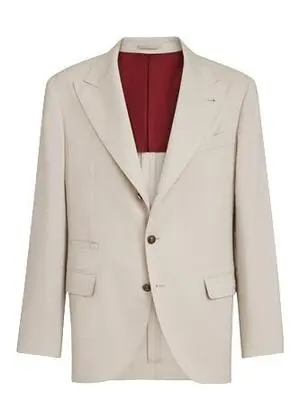 Brunello Cucinelli Blazer With Peak Lapel - Buff