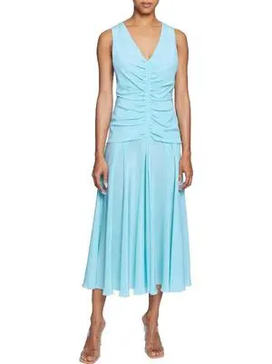 Santorelli Eden Sleeveless Midi Dress - Sky Blue