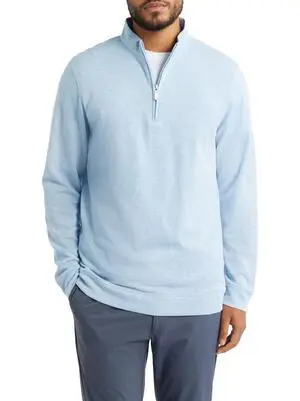 Mizzen+main Crandall Quarter Zip Pullover Cloud Blue Heather