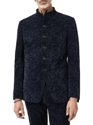 John Varvatos Varick Slim-fit Paisley Jacket - Night Sky