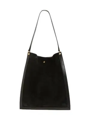 WANDLER Penny Tote Bag - Black Suede/black 3298
